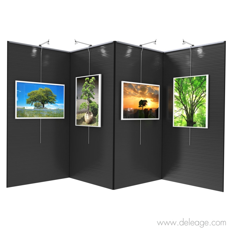 Panneau d'exposition ZIG ZAG avec rail pour cimaise - Store Deléage