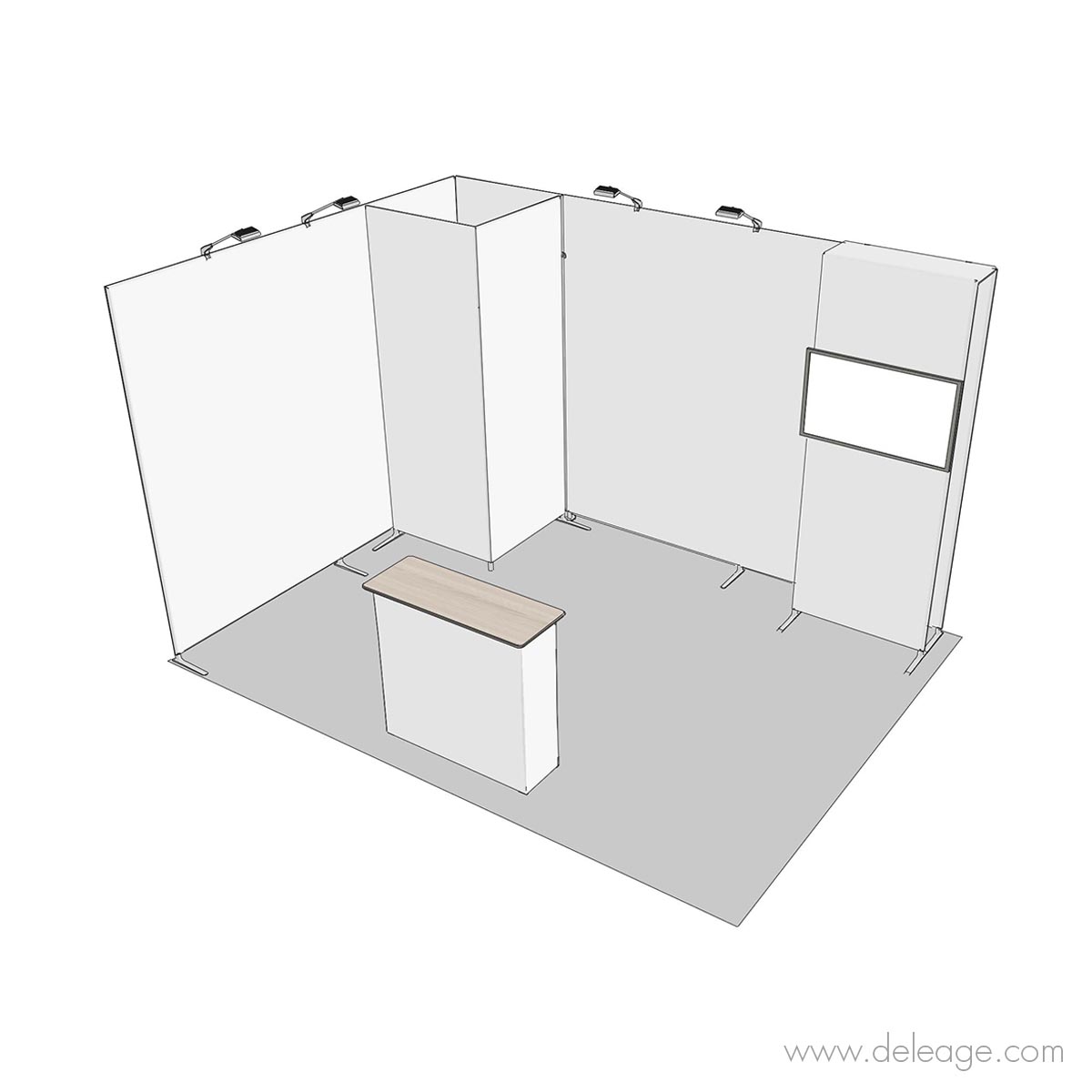 Stand ultra-portable CONTOUR12m² - Store Deléage