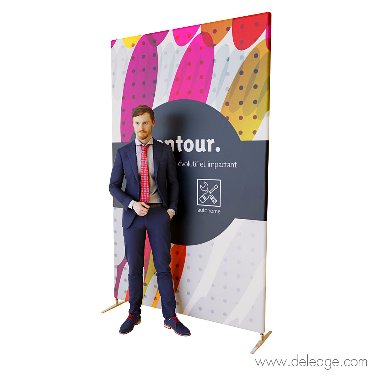 Photocall autoportant en tissu - Store Deléage