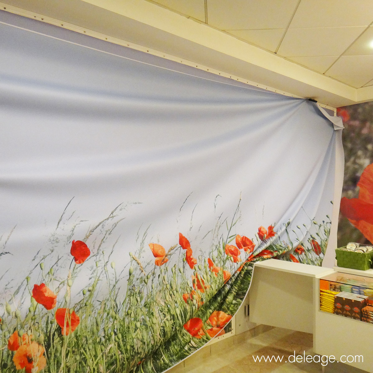Tissu tendu : Décor mur/plafond total covering - Store Deléage