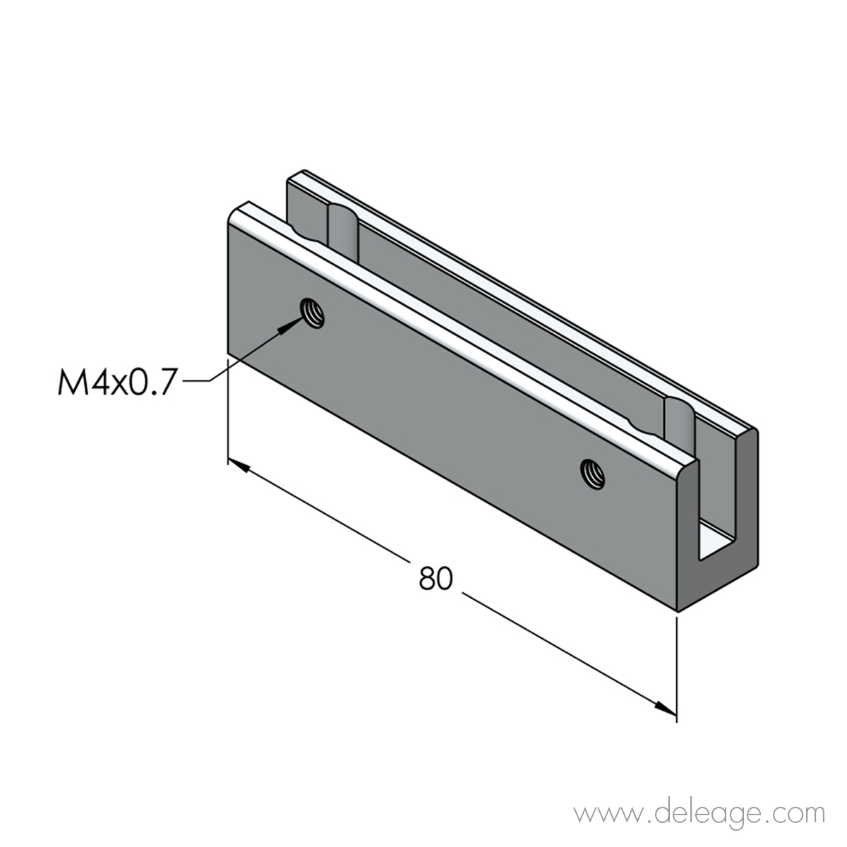 Fixation signalétique ATTACHE DRAPEAU 2 faces visibles - Store Deléage