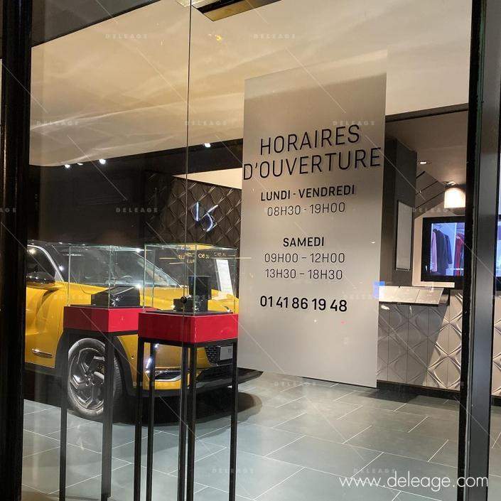 Impression vinyle dépoli - Effet sablé - Store Deléage