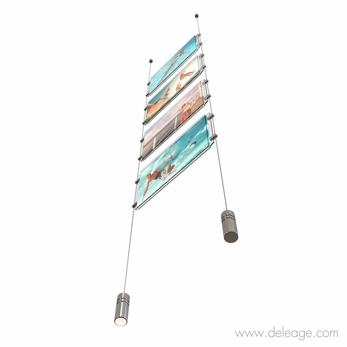 Fixation par câble - Affichage sur câble tendu - Store Deléage