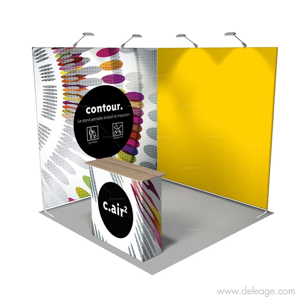 Stands tubulaires et tranportables - Gamme Contour - Store Deléage