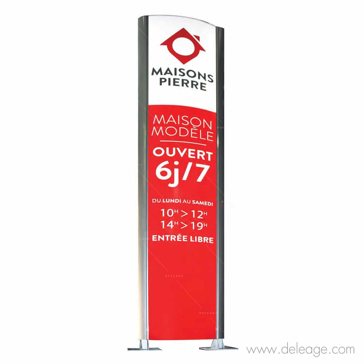Totem publicitaire et enseigne extérieur - Store Deléage