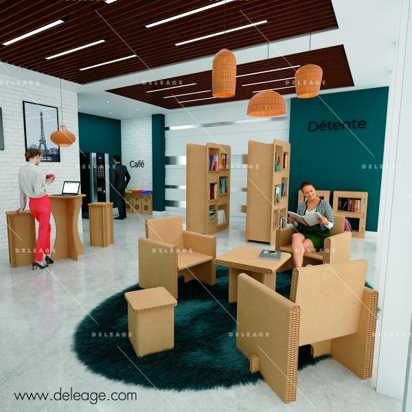 Table de réunion en carton - Table écologique - Store Deléage