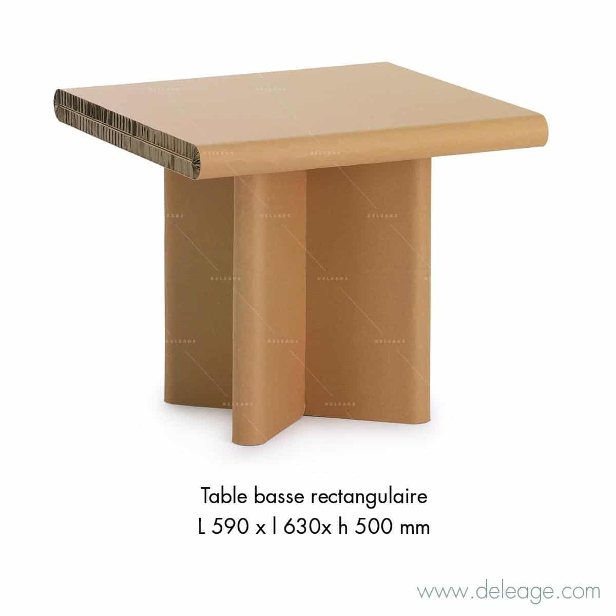 Table basse en carton ronde ou rectangulaire - Store Deléage