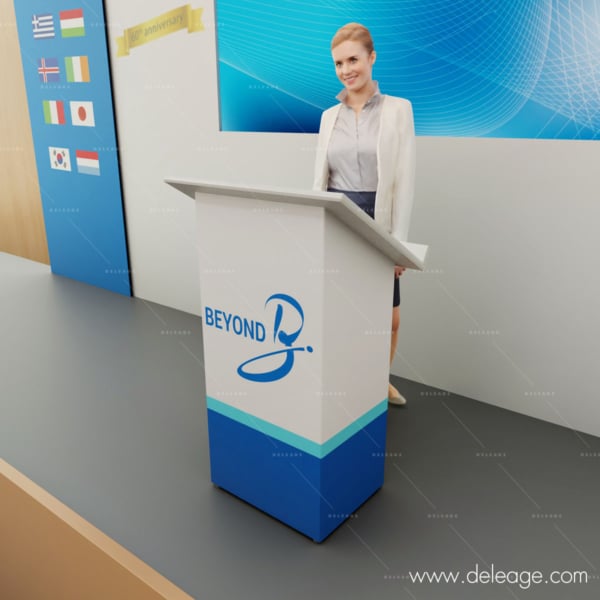 Pupitre de conférence ALUMINIUM T3 personnalisable - Store Deléage