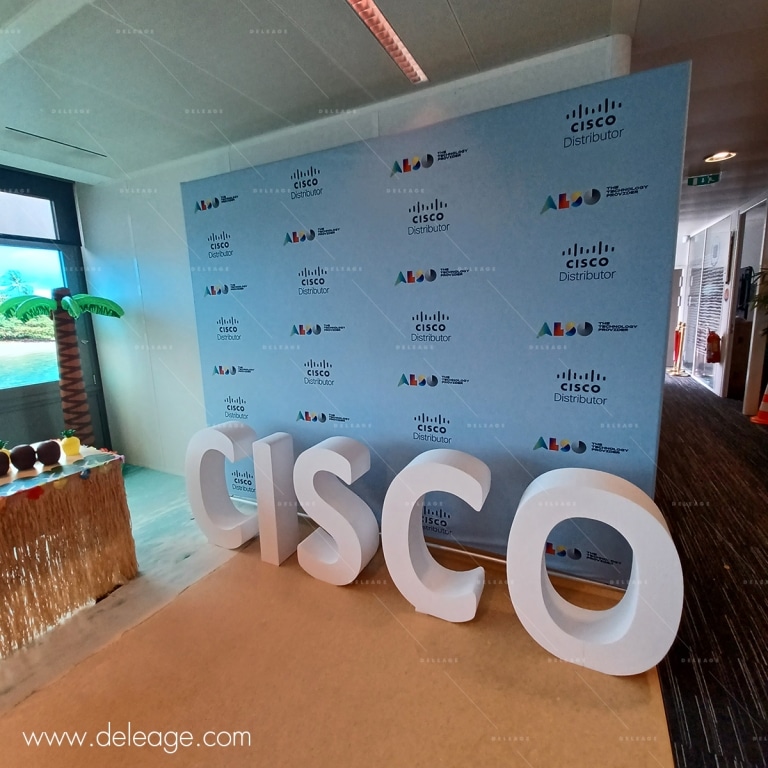 Photocall téléscopique XL + Option 3D - Store Deléage