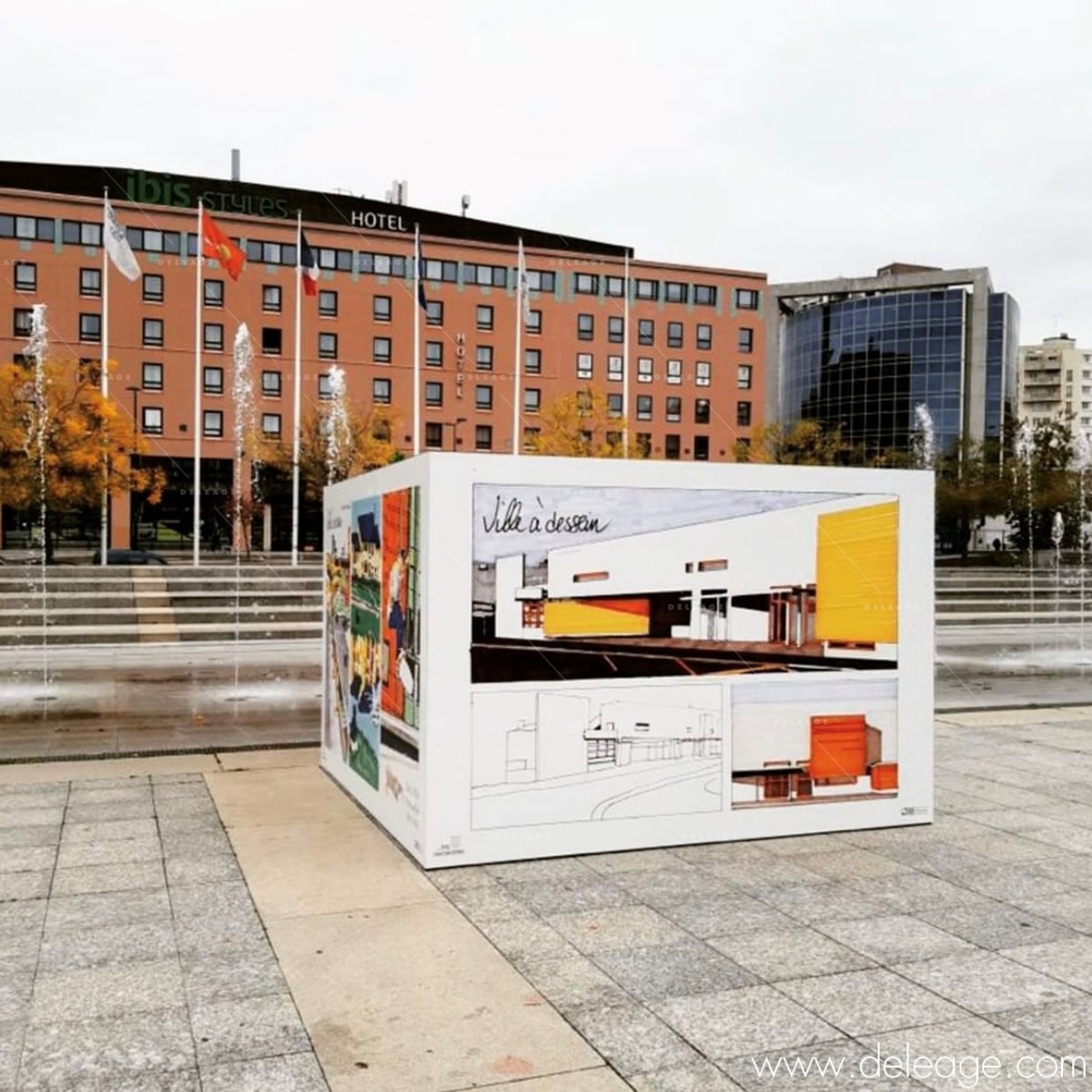 Exposition urbaine en extérieur - Cubes d'exposition - Deléage