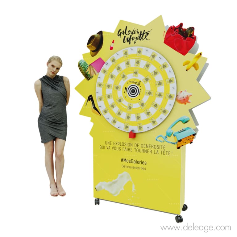 Comment concevoir une PLV interactive avec une roue de loterie ? Deléage